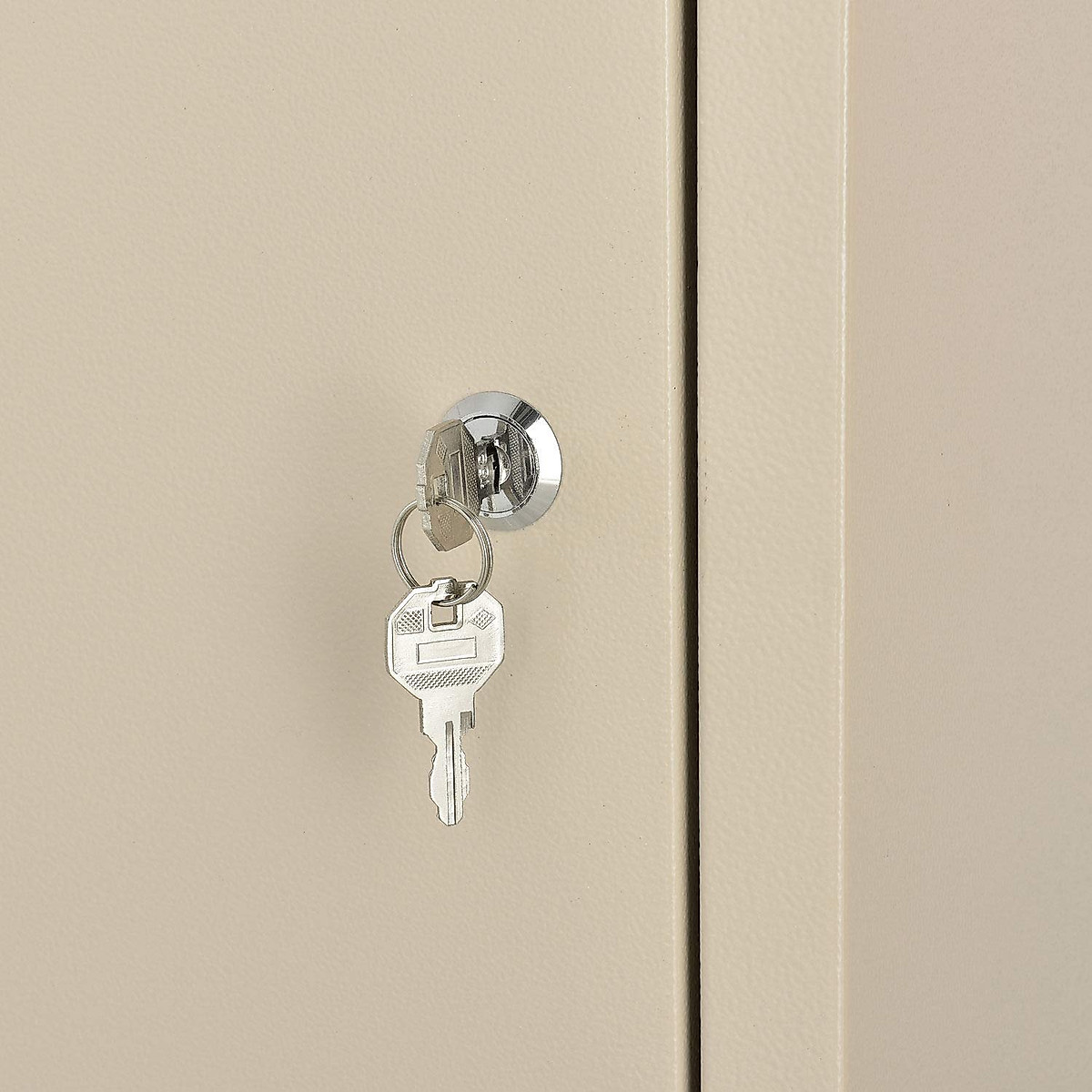 Global Industrial 18"W x 10"D x 30"H Large Narcotics Cabinet, Double Door/Double Lock, Beige