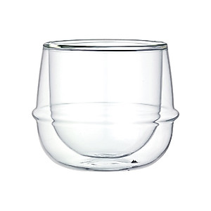 Double-Walled Kinto KRONOS Wine Glass - Maintains Temperature - Prevents Condensation - Set of 2-250 ml (8.45 fl. oz.) each