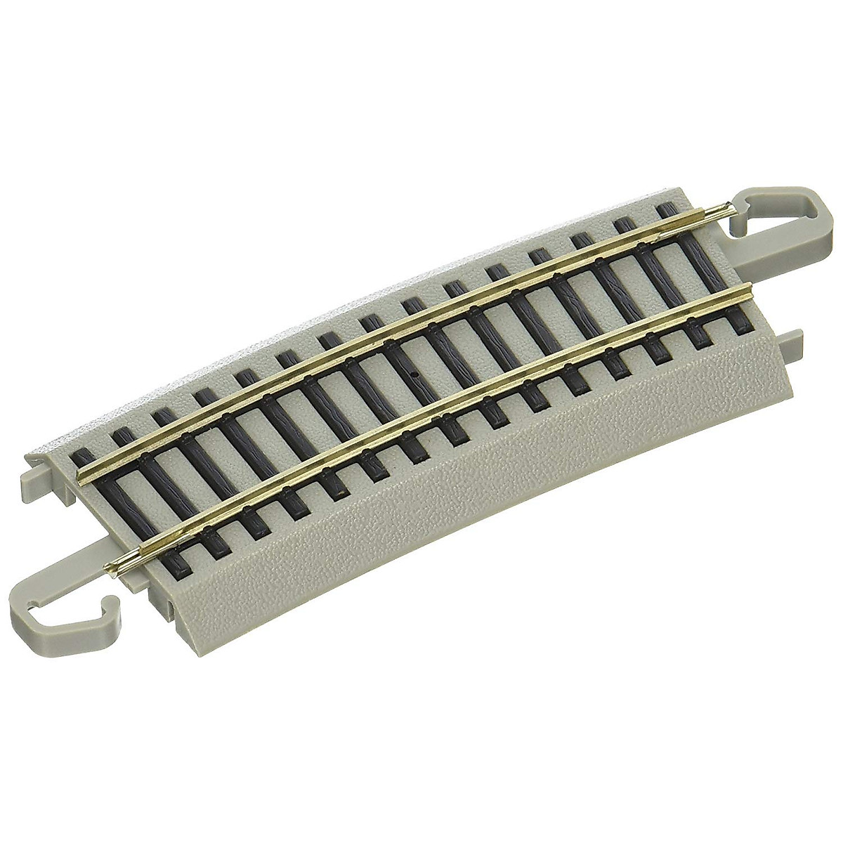 Bachmann Trains - Snap-Fit E-Z TRACK HALF SECTION 22” RADIUS CURVED (4/card) - NICKEL SILVER Rail With Gray Roadbed - HO Scale