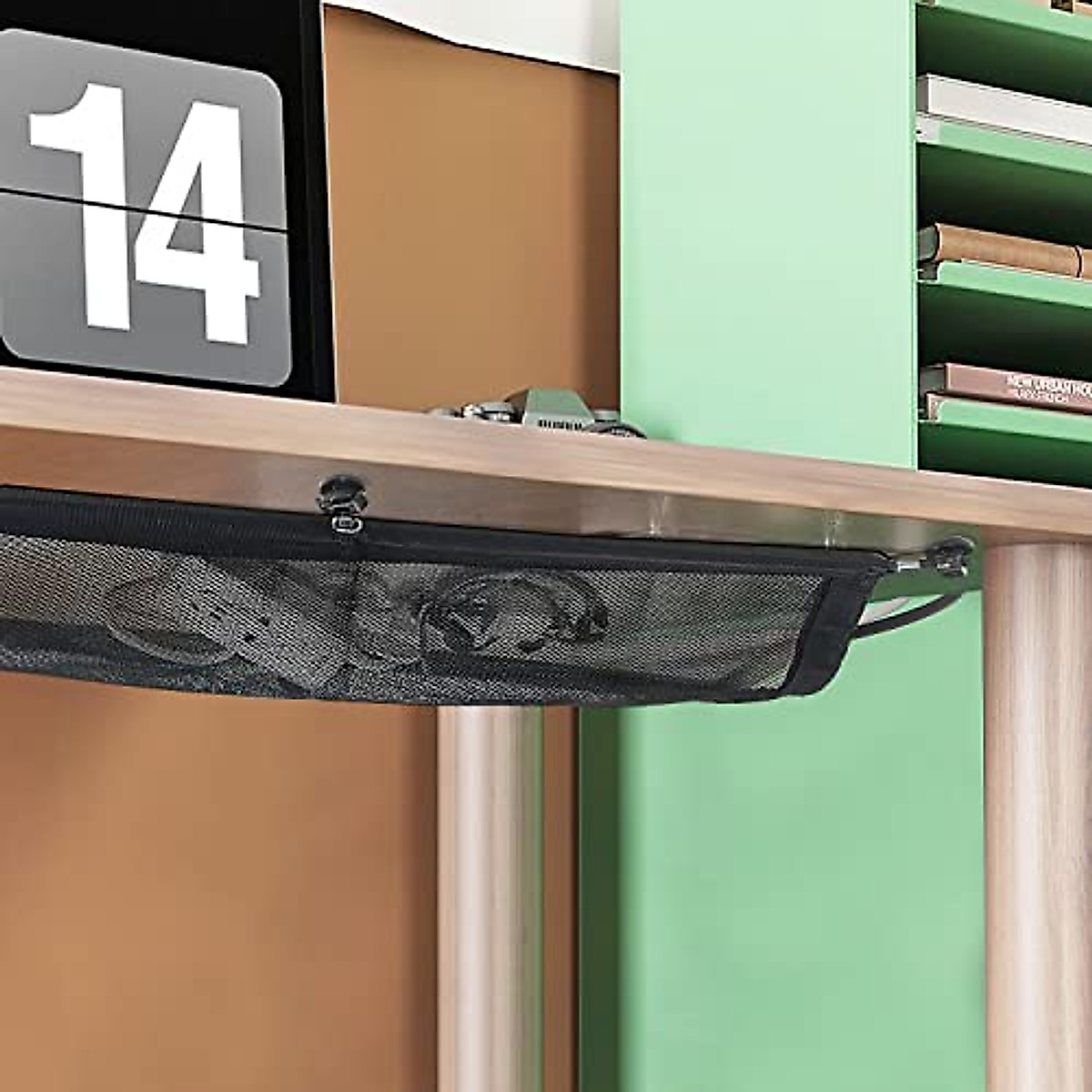 Net Cable Management Under Desk Kit, Under Desk Wires Organizer Power Strip Management, Storage and Large Capacity Cord Organizer for Office Area, Home