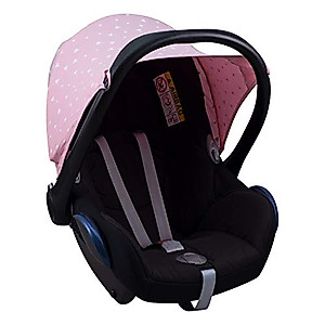 JYOKO Kids Cotton Hood Canopy Compatible with Maxi COSI Cabriofix, Pebble (Pink Sparkles)