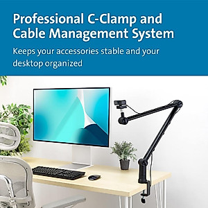 Kensington A1020 Boom Arm for Microphones, Webcams, and Lighting Systems (K87652WW)