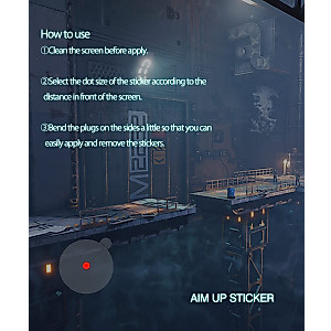 Reusable Transparent Aim Sight Assist Decals - FastScope TV or Monitor Decal for FPS Video Games for PC, Switch, Xbox & Playstation (22pcs in 3 Colors 7 Designs)