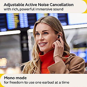 Jabra Evolve2 True Wireless Earbuds - in-Ear Bluetooth Earbuds with Active Noise Cancellation & 4-Mic MultiSensor Voice Technology - Microsoft Teams Certified, Works with All Meeting Apps - Black