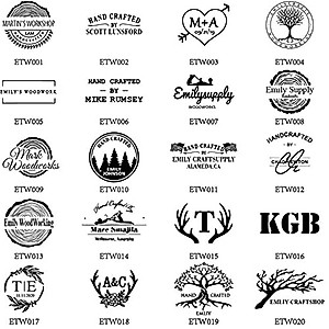 Custom Electric Wood Branding Iron for wood， 350W Custom Cake Logo BBQ Heat Stamp with Brass Head and Wood Handle for Woodworking and Handcrafted Design Compatible With 8mm (Electric iRon Only)