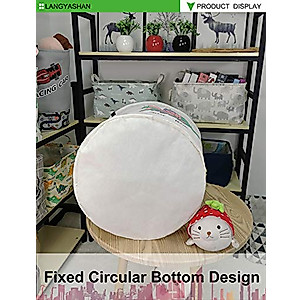 LANGYASHAN Laundry Basket Canvas Fabric Collapsible Organizer Basket for Storage Bin Toy Bins Gift Baskets Bedroom Clothes Children Nursery Hamper (Leaf Unicorn)