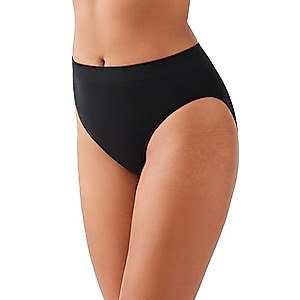Wacoal Women's B-Smooth High-Cut Panty, Black, Large