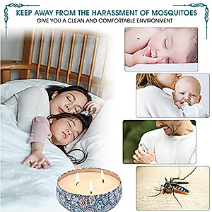 Citronella Candles Outdoor Set 4 x12oz Decorative Large Citronella Candles Outdoor Candles