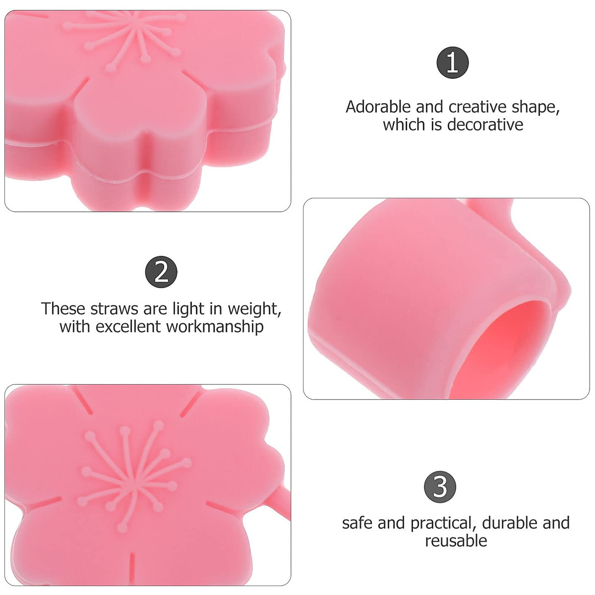 SOLUSTRE 6pcs Straw Cap Sun Straw Tips Cover Drinking Straw Tips Lid Reusable Straw Tips Lids Cartoon Straw Plugs Straw Covers Cap Straw Tip Caps Decorate Glass Girl