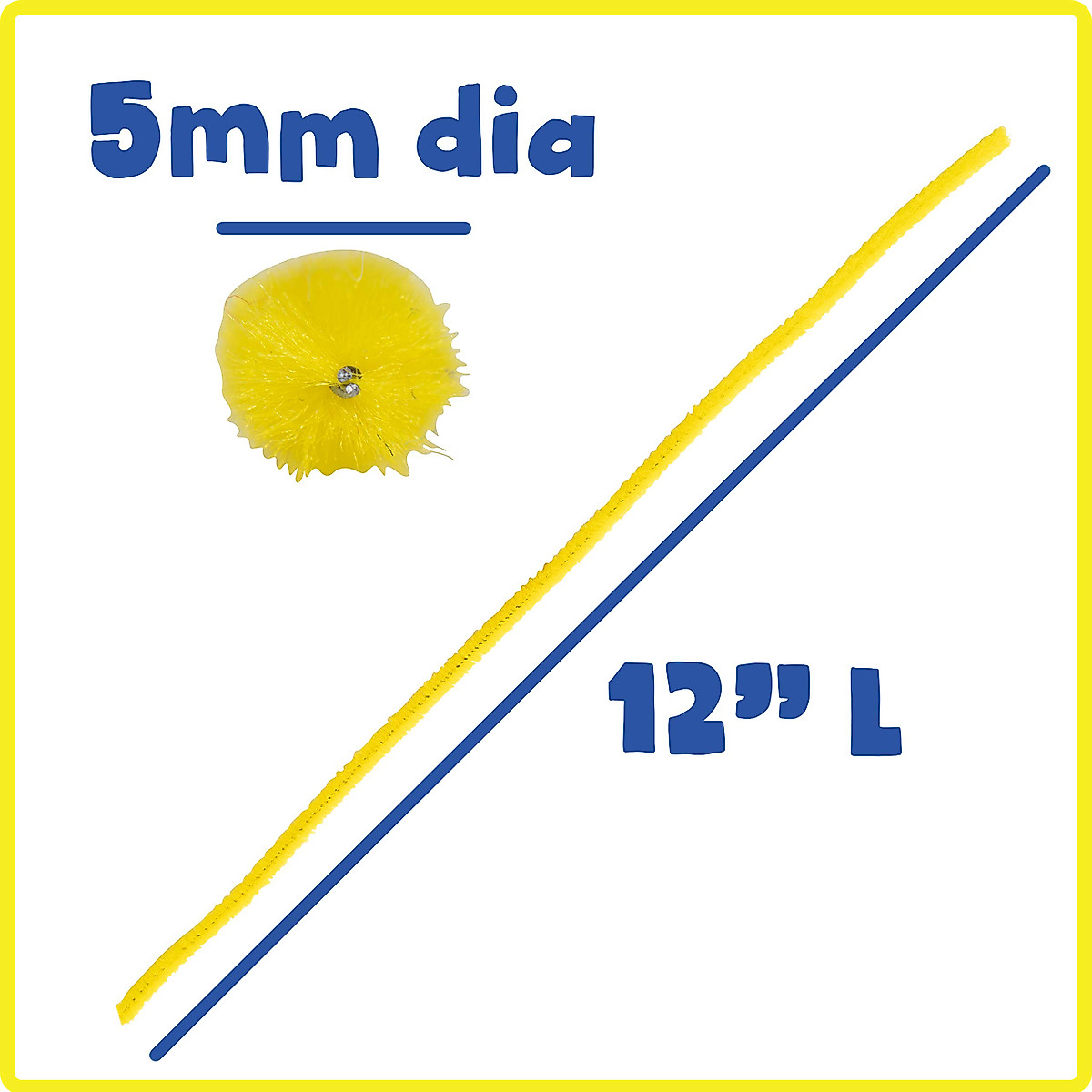 READY 2 LEARN Chenille Stems - Set of 324 - 10 Colors - Soft Pipe Cleaners - Art Supplies for DIY Crafts - 12 in. long