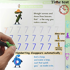 Magic Reusable Practice Copybook for Kids,Magic Reusable Practice Copybook,Practice Copybook for Age 3-5 Calligraphy Simple Hand Lettering (Exercise book four sets)