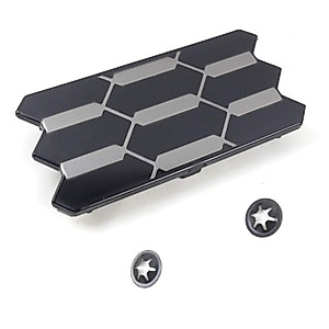 Front Grille Garnish Sensor Cover, Black & Silver, Aftermarket Replacement for 2018-2019 Toyota Tacoma TRD PRO Grille Only Replaces Part # 53141-35060 (Grille Sensor Cover)