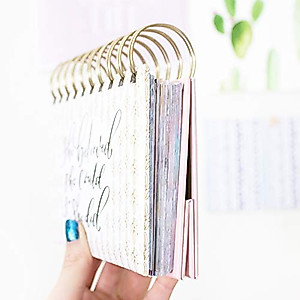 bloom daily planners Undated Perpetual Desk Easel - Religious Inspirational Standing Desktop Flip Calendar - Page a Day - (5.25" x 5.5") "She Believed She Could So She Did" by Writefully His