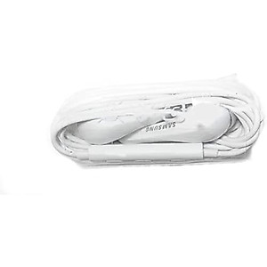 Samsung EHS64AVFWE 3.5mm Stereo Headset with Remote and Mic - Original OEM - Non-Retail Packaging - White (with Cleaning Cloth)