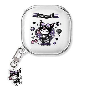 Cute case for Samsung Galaxy Buds 2 Pro Case (2022) Buds 2 Case/Buds Pro Case/Buds Live Case with Cartoon Kawaii Anime Kulomi Pattern for Women Girls Kids Clear Soft Silicone Cover Skin