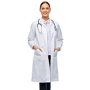 Magnus Care Professional Lab Coat for Women & Men, White Unisex Labcoat, Cotton Poly Medical Doctor Nurse Med Laboratory Coat