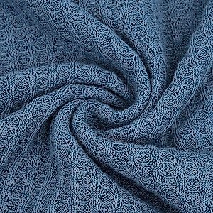 Fall Sweaters Cashmere Sweaters for Women 2023 Fashion Casual Long Sleeve Knit Top V Neck Lightweight Loose Fit Pullover Fall Sweater Blue