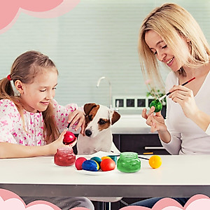 Bokon 96 Pieces 8 oz Plastic Jars with Lids Travel Clear Plastic Cosmetic Containers Refillable Round Lotion Container for Lotion Cream Ointments Makeup Eye Shadow Body Butter