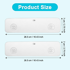 CGBE 2 Pack Shower Caddy Adhesive for Replacement 10.5 x 2.8 Inch, No Drilling, Easy Installation, 22 Lbs Capacity - Ideal for Shower, Spice Rack, Kitchen Storage