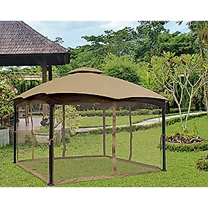 Replacement Netting Walls for 10' x 12' Gazebo by ABCCANOPY Beige