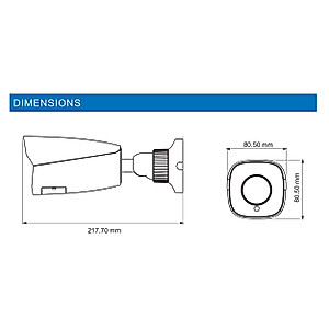 Titanium IP-5IR5S31/28 5MP Network IR WDR IP Bullet Camera, 2.8mm Lens, Outdoor Weatherproof NDAA Approved