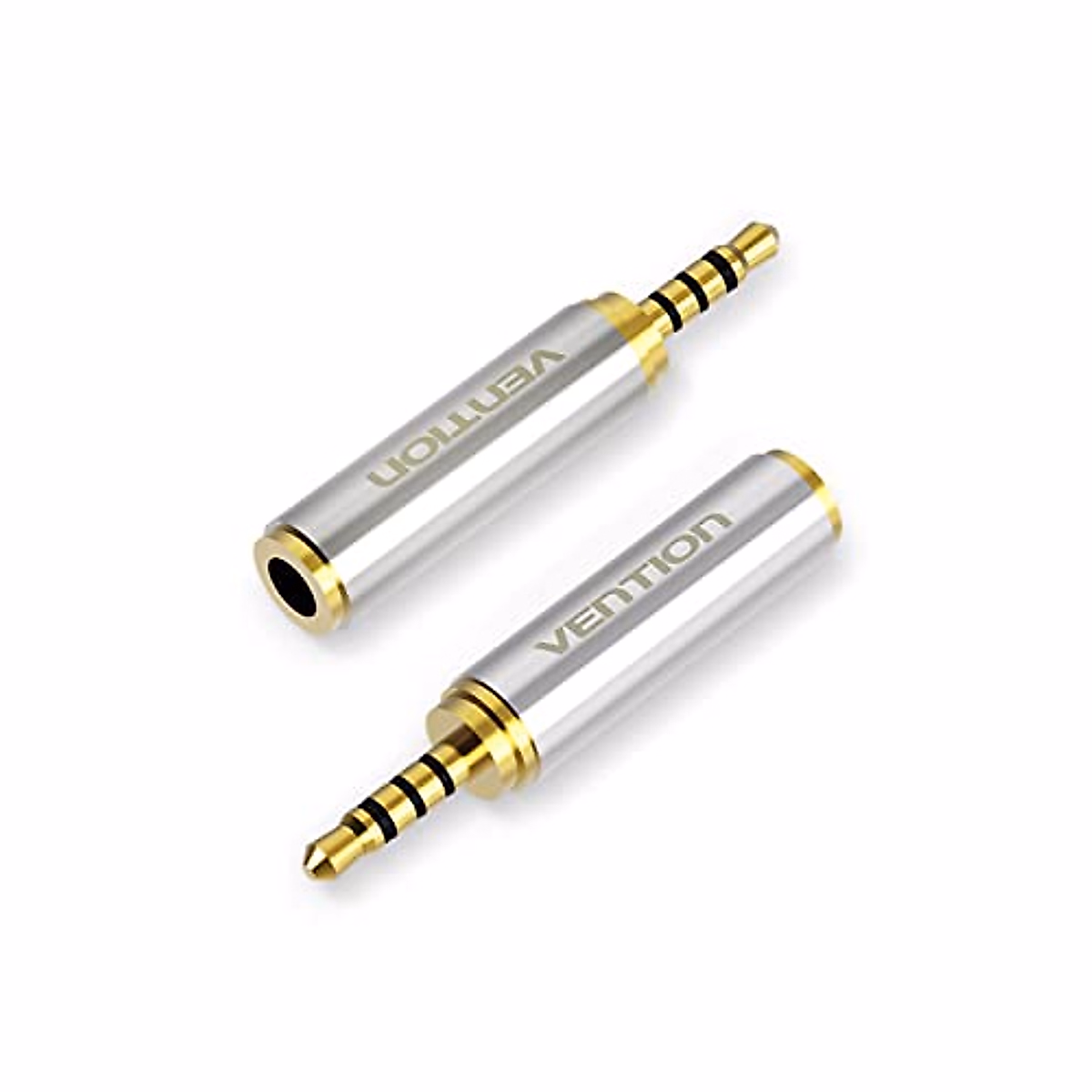 Vention 3.5mm Female to 2.5mm Male Audio Adapter Converter Premium Quality Headphone Earphone Headset 2.5mm to 3.5mm 3 Ring Jack Stereo or Mono 2 Pack