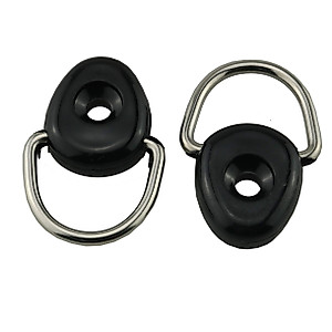 HJ Garden 6 Sets Kayak Fishing Rigging Round D-Ring Buckle Elastic Rope Pull Buckle for Fishing Boat Backrest Hook Surfboard Accessories