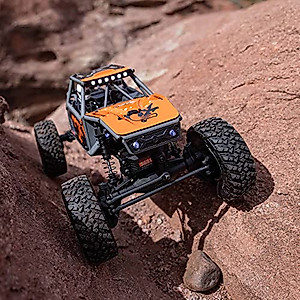 Axial RC Crawler 1/18 UTB18 Capra 4 Wheel Drive Unlimited Trail Buggy RTR (Battery and Charger Included) Grey, AXI01002T2,Grey/Orange