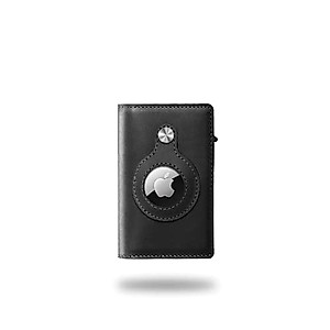 NAYAN Apple Wallet for Men Wallet with AirTag Holder - Genuine Leather Air Tag Wallet RFID Tech Credit Card Holder - Minimalist Smart Wallet for Men - Gift for Men- (AirTag not included)