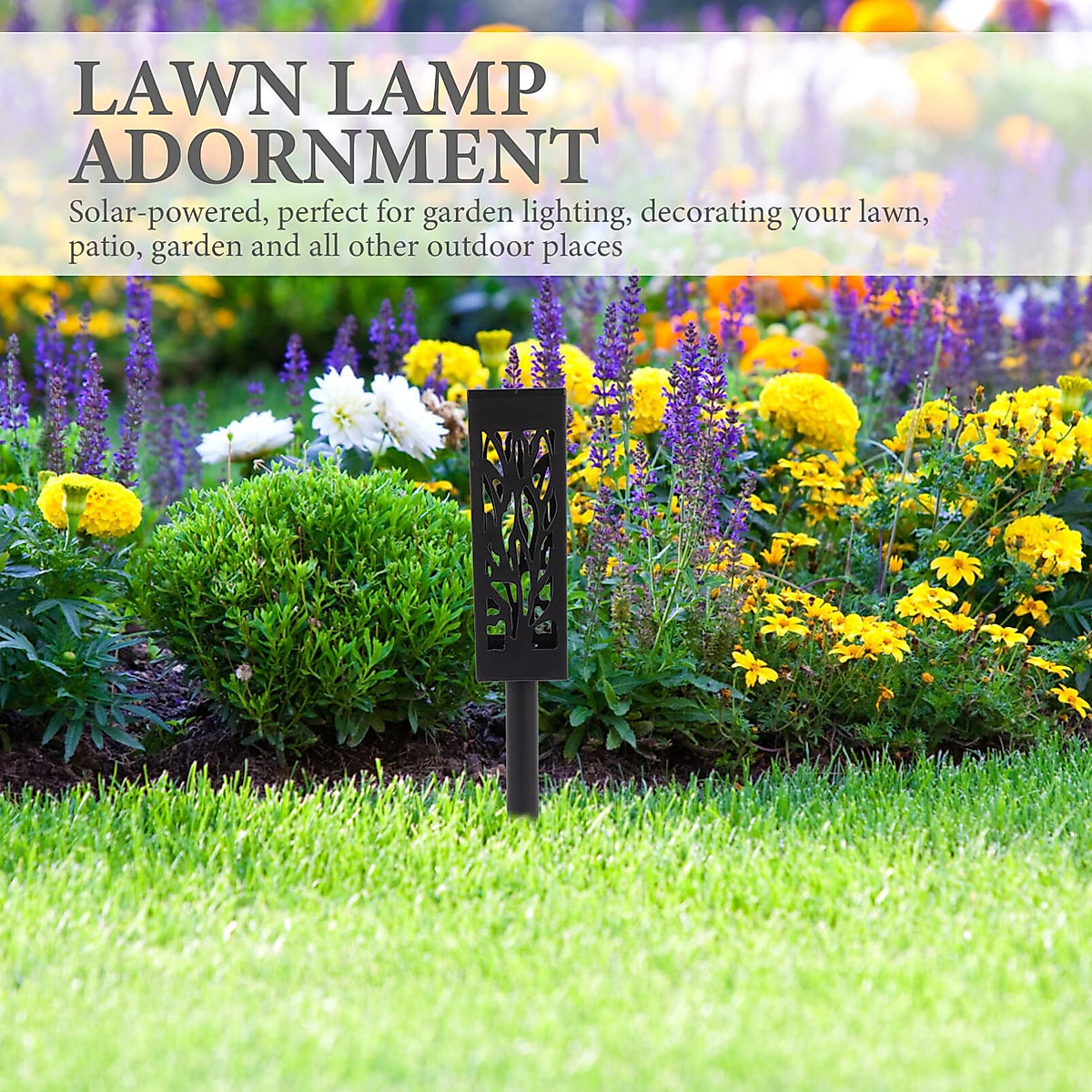 Happyyami 2 Pcs Hollow Out Lamp Out Door Decor Outdoor Decor Lampara Solar Para Exterior Solar Ground Plug Light Solar Powered Lawn Lights Solar Powered Led Landscape Light Yard Lawn Light