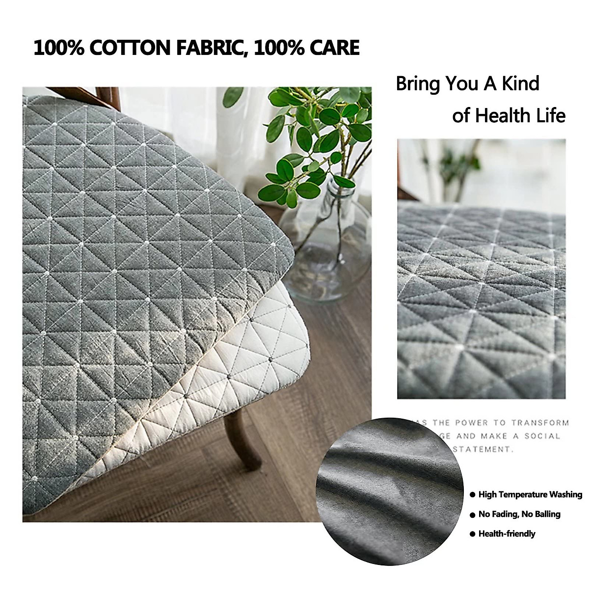 Kitchen Chair Cushions Set of 4 Non Slip, Seat Cushions for Dining Room Chairs, Dining Chair Pads Washable, Summer Colorful Decorative Pads, Breathable and Not Stuffy Yellow