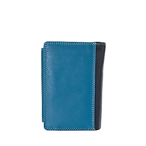 Visconti RB98 Multi Colored Soft Leather Ladies/Girls Compact Bifold Wallet & Purse (Blue)
