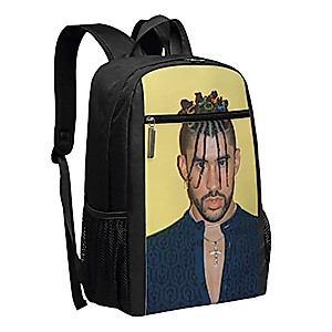 Bad Hair Bunny Backpack Boy's Laptop Daypack Girl's School Bag Satchel Bookbag Rucksack Unisex Bagpack 17Inch