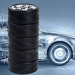 Tyre Tire Coffee Tea Mug, Gift for The Mechanic and Car Guy, Unique Stainless Steel Water Bottle, Leak Proof Screw Top, No Spill, BPA Free, 11oz, Black