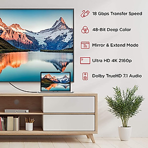 Ritz Gear 4K HDMI 2.0 Cable 12 ft. [3 Pack] 18 Gbps Ultra High Speed Braided Nylon Cord & Gold Connectors - 4K@60Hz/UHD/3D/2160p/1080p/ARC & Ethernet. Compatible with UHD TV/Monitor/PC/PS5/Xbox