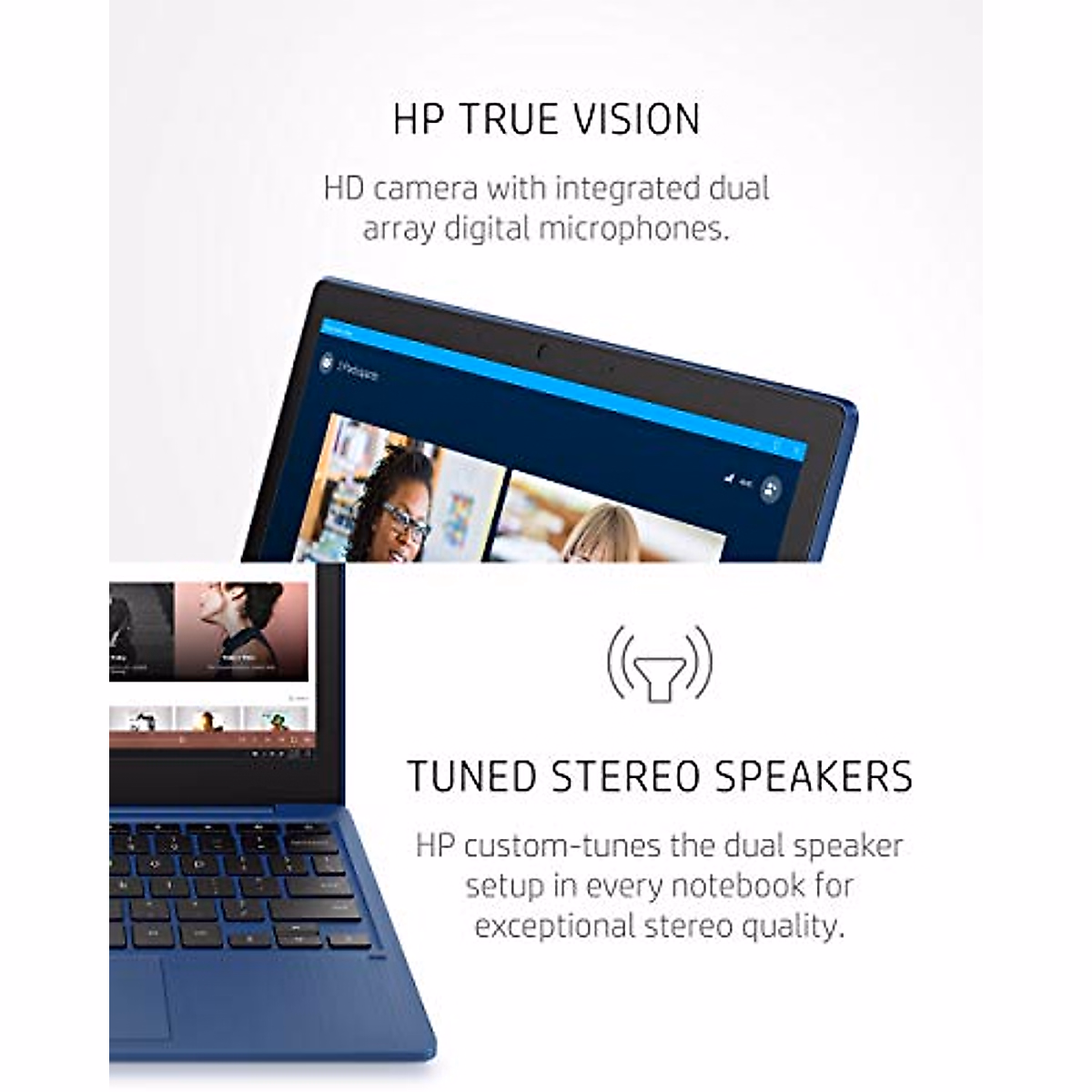 HP Chromebook 11-inch Laptop - MediaTek - MT8183 - 4 GB RAM - 32 GB eMMC Storage - 11.6-inch HD Display - with Chrome OS™ - (11a-na0030nr, 2020 model, Indigo Blue)