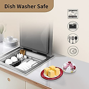 Picolife Butter Dish with Lid,Butter Keeper,East/West Coast Butter,6.6inches