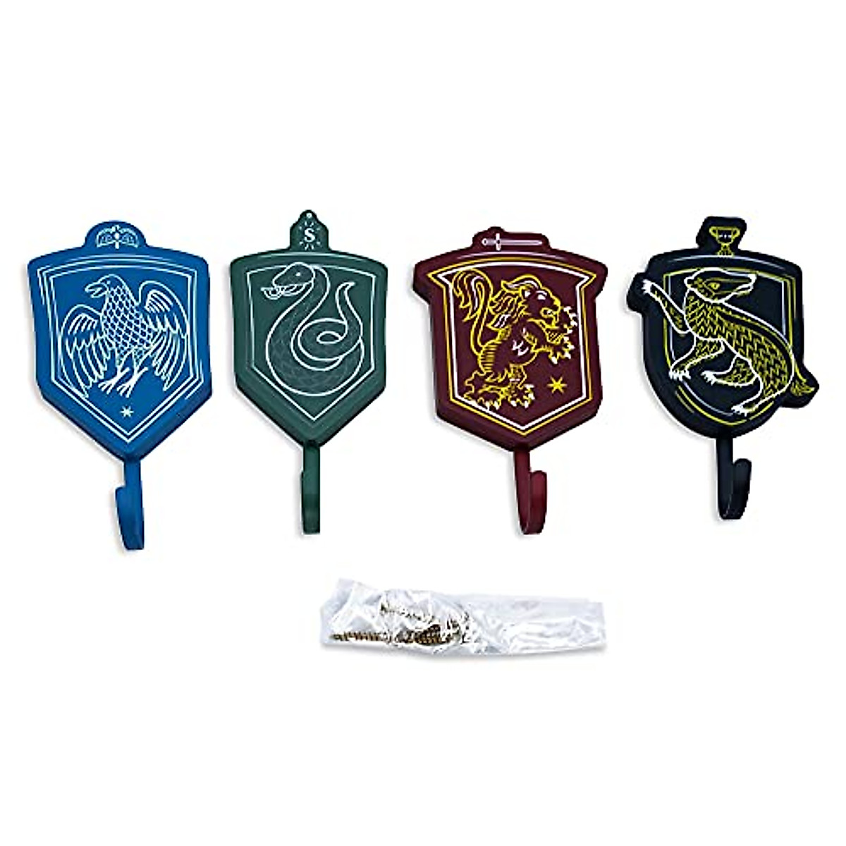 Harry Potter Hogwarts Houses Wall Hooks Storage Rack | Set of 4