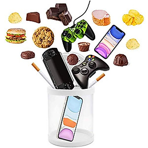 JRing Time Locking Box Timed Lock Storage Container Pantry Self-control 6" Timer Locker for Phone Snacks Food Medicines Credit Card Alcohol Gaming Machine or Other Addictive(White)