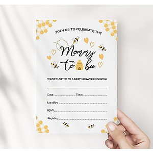 Bumble Bee Baby Shower Invitations, 25 Count