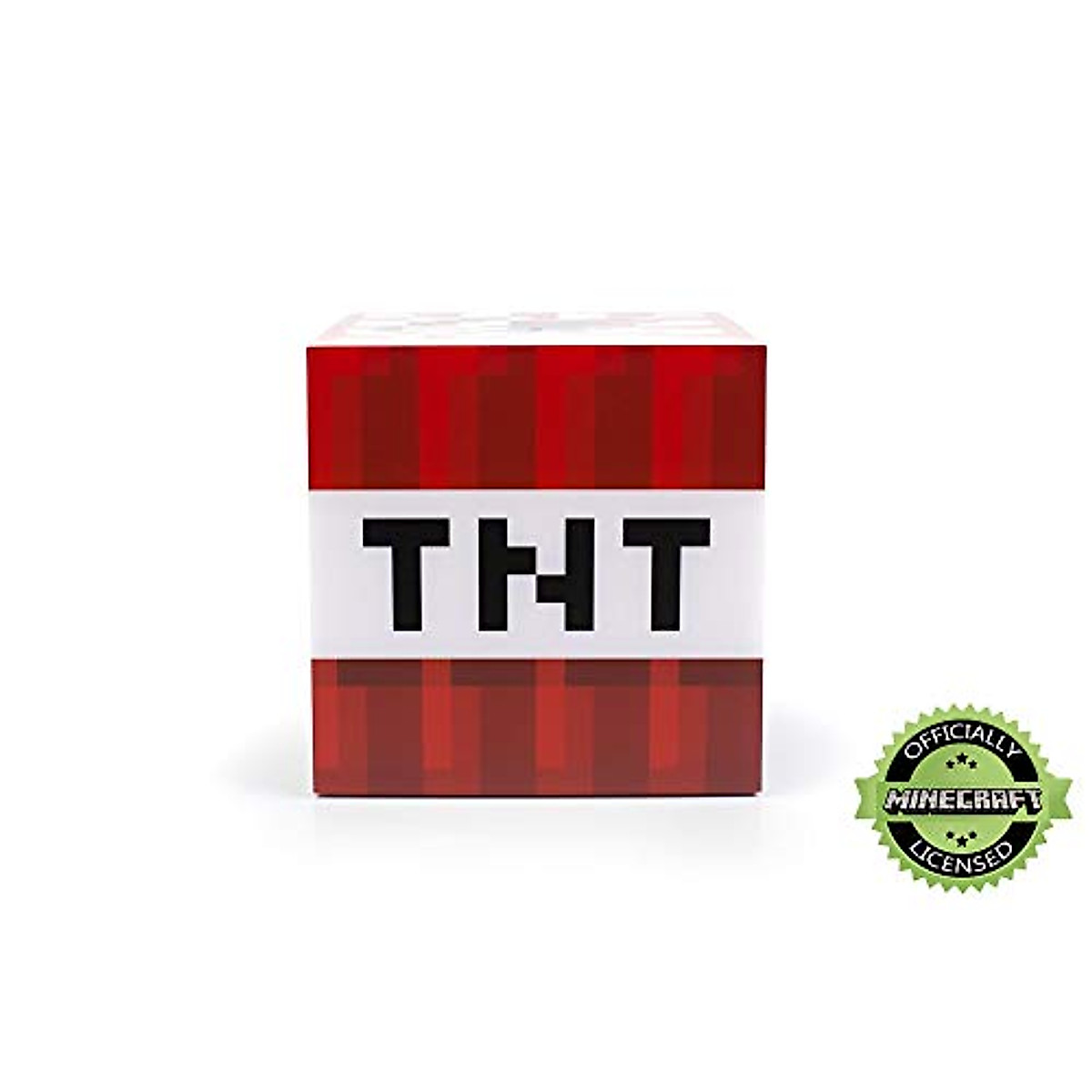 Minecraft TNT Block 6 Inch USB LED Night Light Cube - Decorative, Fun, Safe & Awesome Bedside Mood Lamp Toy for Baby, Kids, Teens & Adults - Best for Home's Bedroom, Living Room Or Even Office