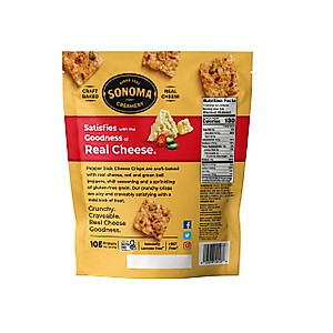 Sonoma Creamery - Cheese Crisps, Pepper Jack, 10 Oz (1 Count) | Savory Snack | High Protein | Low Carb | Gluten Free | Keto-Friendly