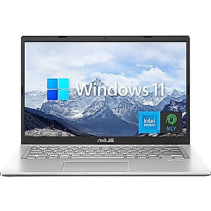 asus 14" VivoBook Laptop, Intel Core i3-1115G4 Processor, 24GB RAM, 1TB PCIe SSD, Thin & Light, Wi-Fi and Bluetooth, Webcam, HDMI, NLY MP, Windows 11 Home, Silver
