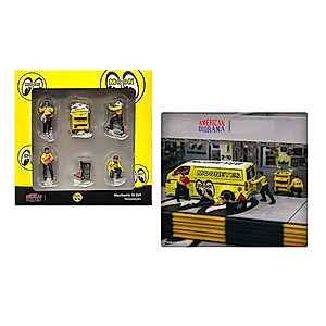 American Diorama Mooneyes Mechanic III Figures TarmacWorks collabration 1:64 Metal Figure Set T64F-004-ME1 (4 Figures+ 2 Accessories)