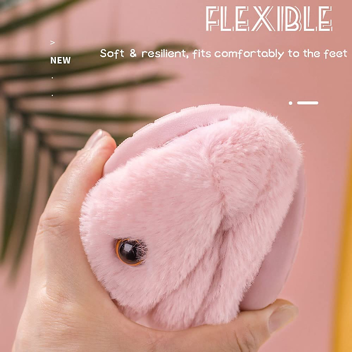 Fadezar Toddler Slippers Girl Boy House Slipper Kids Rabbit Winter Slipper Warm Bunny Slippers Soft Plush Indoor Girls Boys Slipper Cover Heel Pink Pink 9.5-10 toddler CN 170