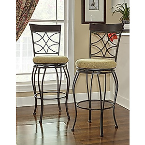 Linon Curves Swivel Counter Bar Stool 24"