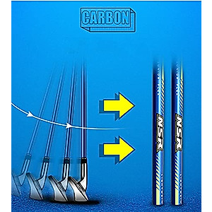 Kids Golf Clubs, Juniot Practice Golf Rod, NSR No. 7 Iron Alloy Head Light Carbon Shaft Golf Club Irons (Pink,Age 5-8)