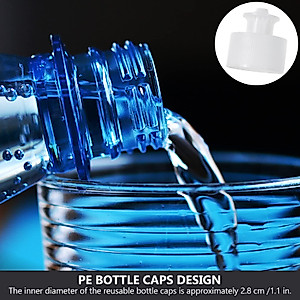 SEWACC 20Pcs Push Pull Caps for Bottles 28 mm Plastic Water Bottle Cap Sport Bottle Lid Replacement Caps for Camping Sports Drinking Bottles