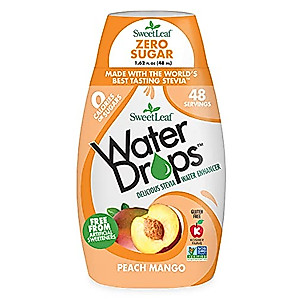 SweetLeaf WaterDrops, Peach Mango, 1.62 Fl Oz (Pack of 1)