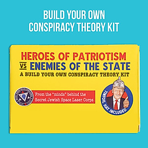 Heroes of Patriotism vs Enemies of The State - Conspiracy Theory Kit by Dissent Pins - Funny Fridge Magnet Word Games for Adults (498 Word Tiles)